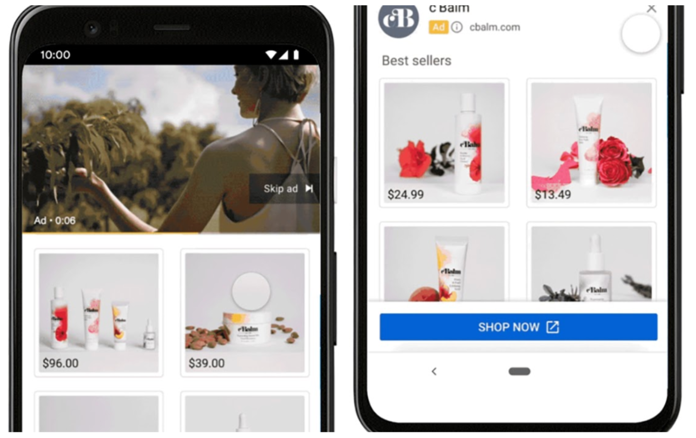 Youtube ad products list store